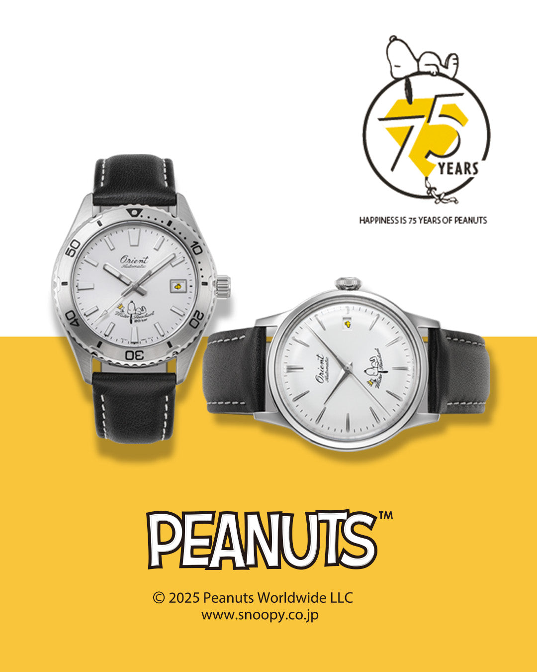 Orient Bambino 38 『PEANUTS』コラボレーションモデル RA-AC0M16S 数量限定モデル – オリエント公式オンラインストア